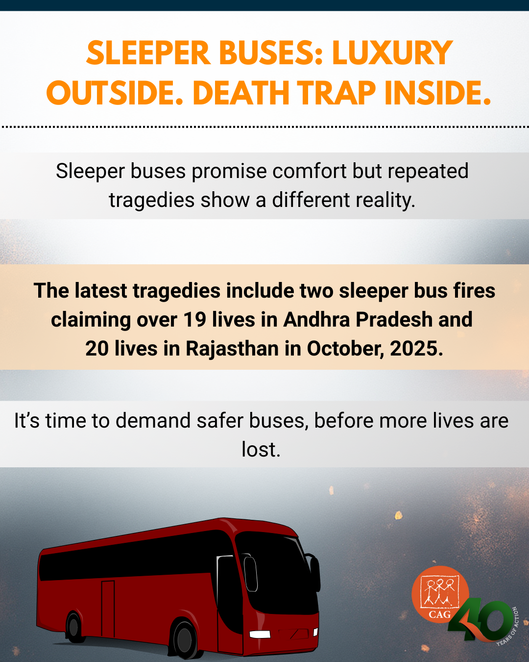 Sleeper buses: Luxury outside, death trap inside | CAG