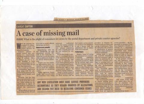 A case of missing mail | CAG