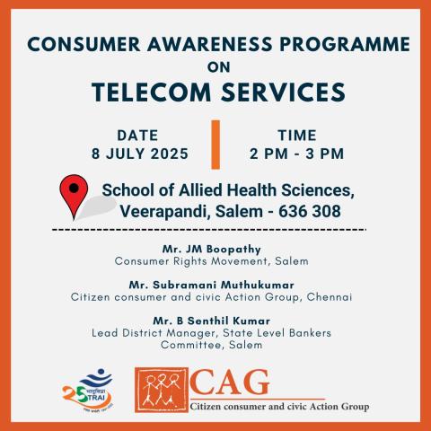 Consumer Awareness Program on Telecom Services | CAG